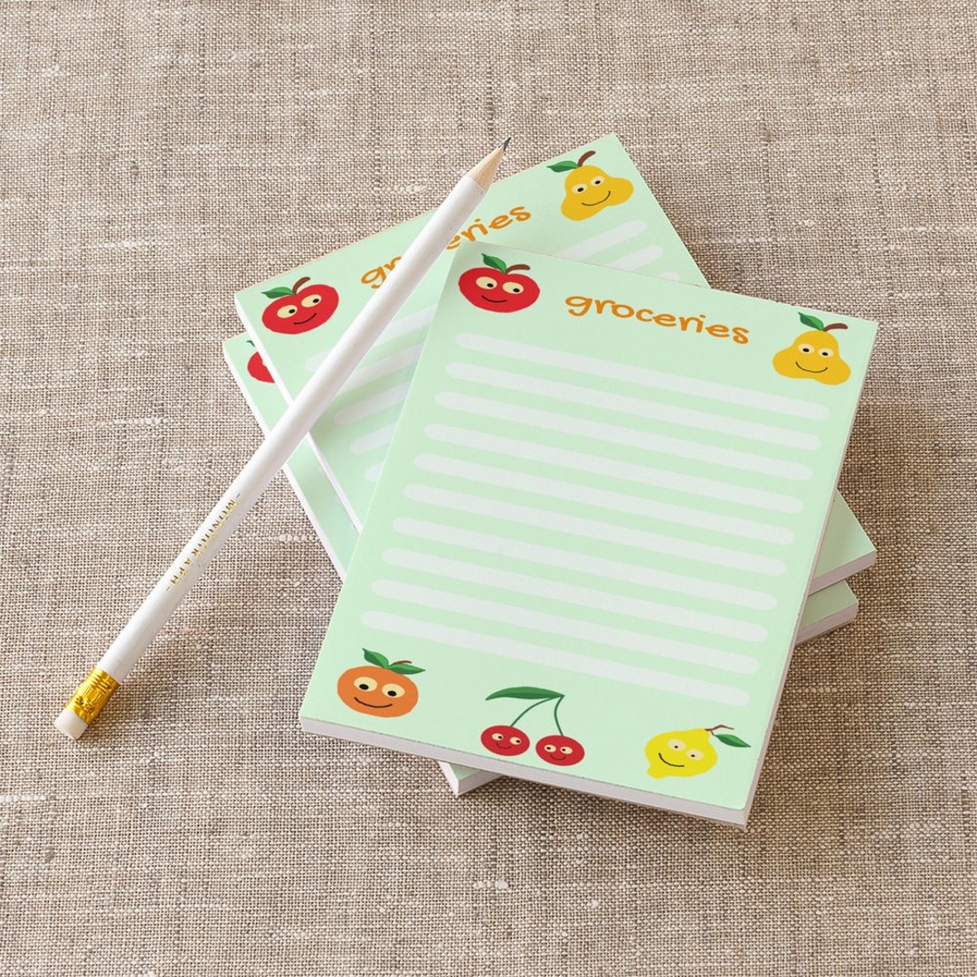 Note Pad Groceries, Note Pad With Magnet in the Back, Kitchen Essential ...