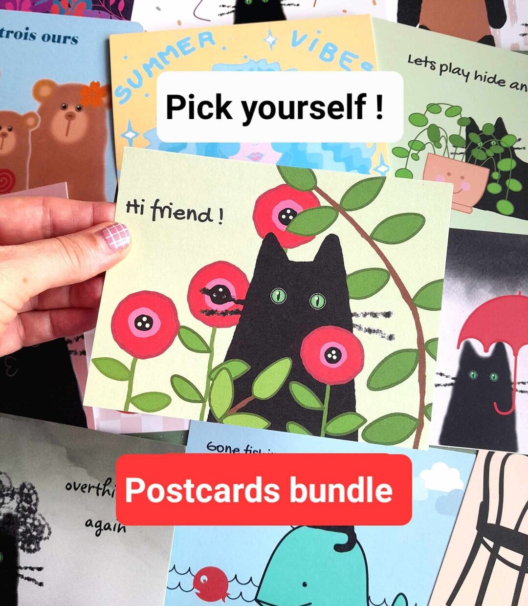 12 Postcards Bundle. Pack of 12 Cards. . Cute Postcards - Etsy