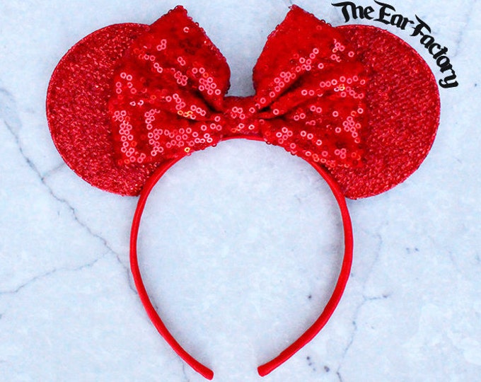 Red Disneyland Ears Minnie Mouse Ears Mickey Mouse Ears - Etsy