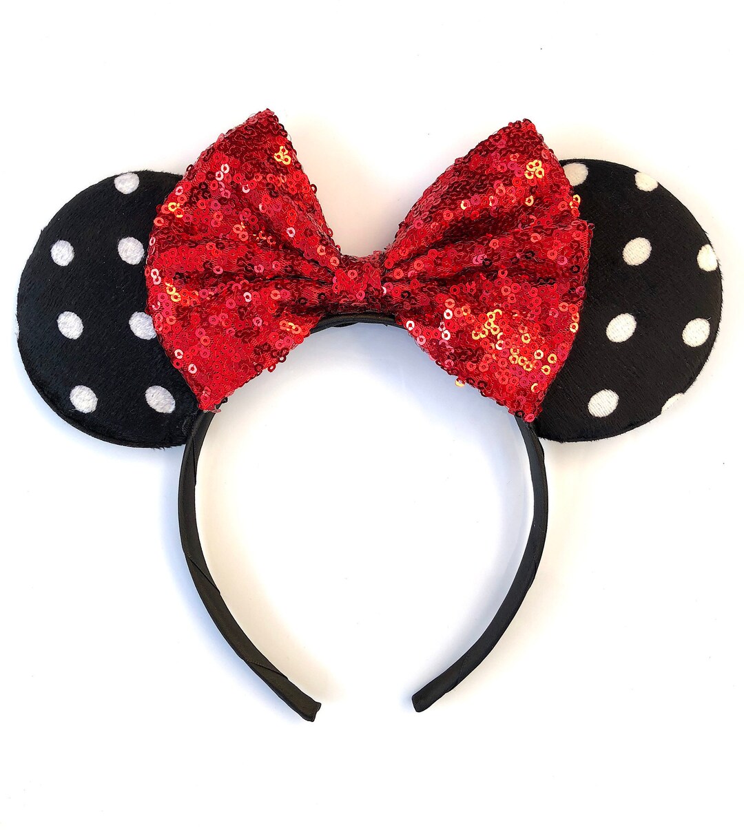 Polka Dot Mickey Ears, Black Mickey Mouse Ears, Polka Dot Minnie Mouse ...
