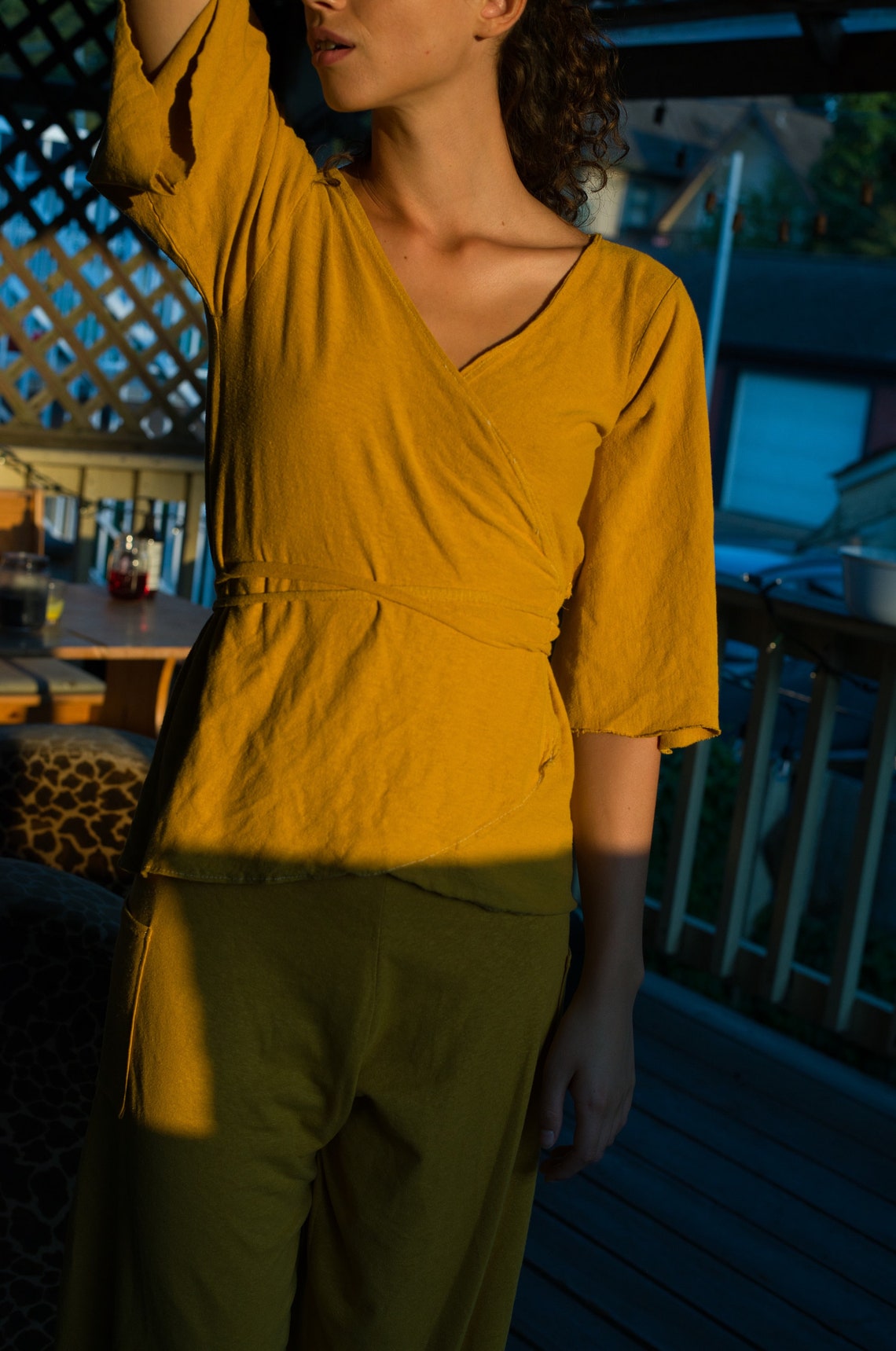 Gaia Wrap Top/ Hemp and Bamboo Top/ Sundance Collection/ - Etsy