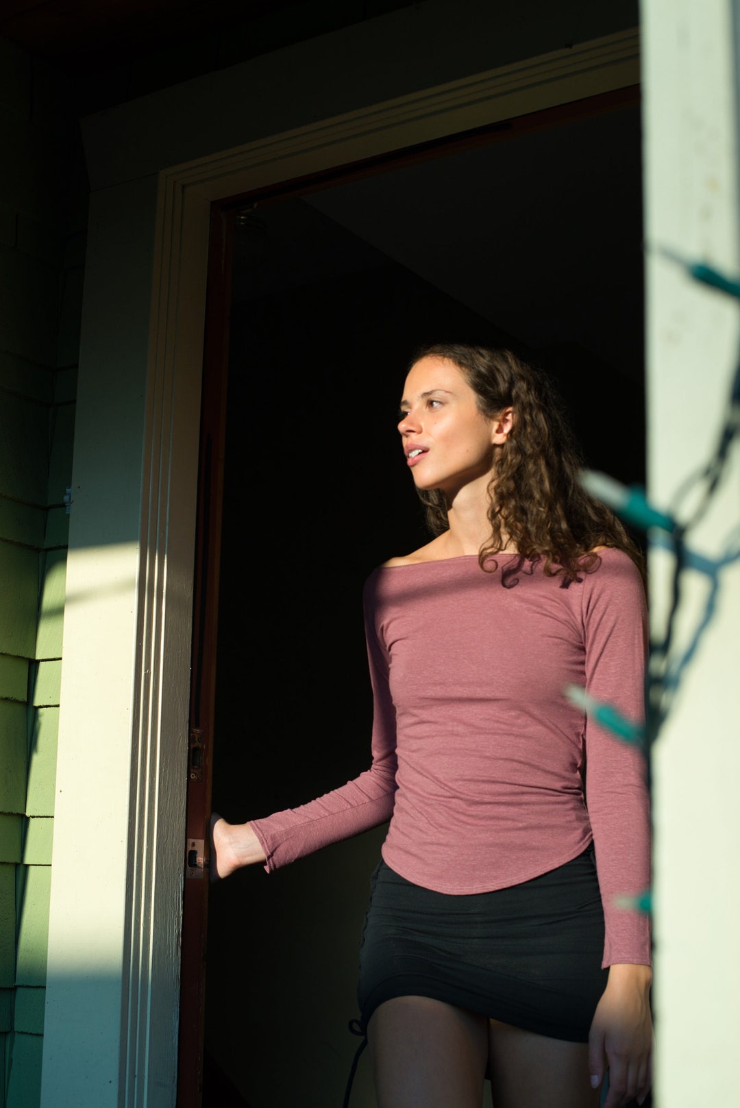 Hemp Organic Cotton Top/ Long Sleeve/ Hemp Base Layer/ Rose Base Layer ...