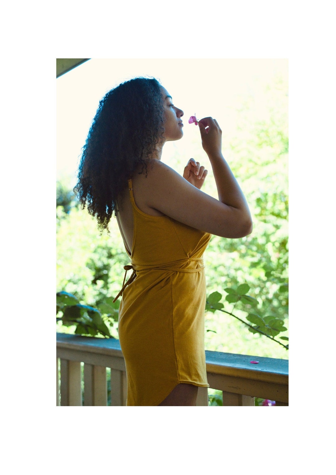 Sunshine Hemp Dress/ Golden Nugget Hemp Dress/ Half Back Exposed / Low ...