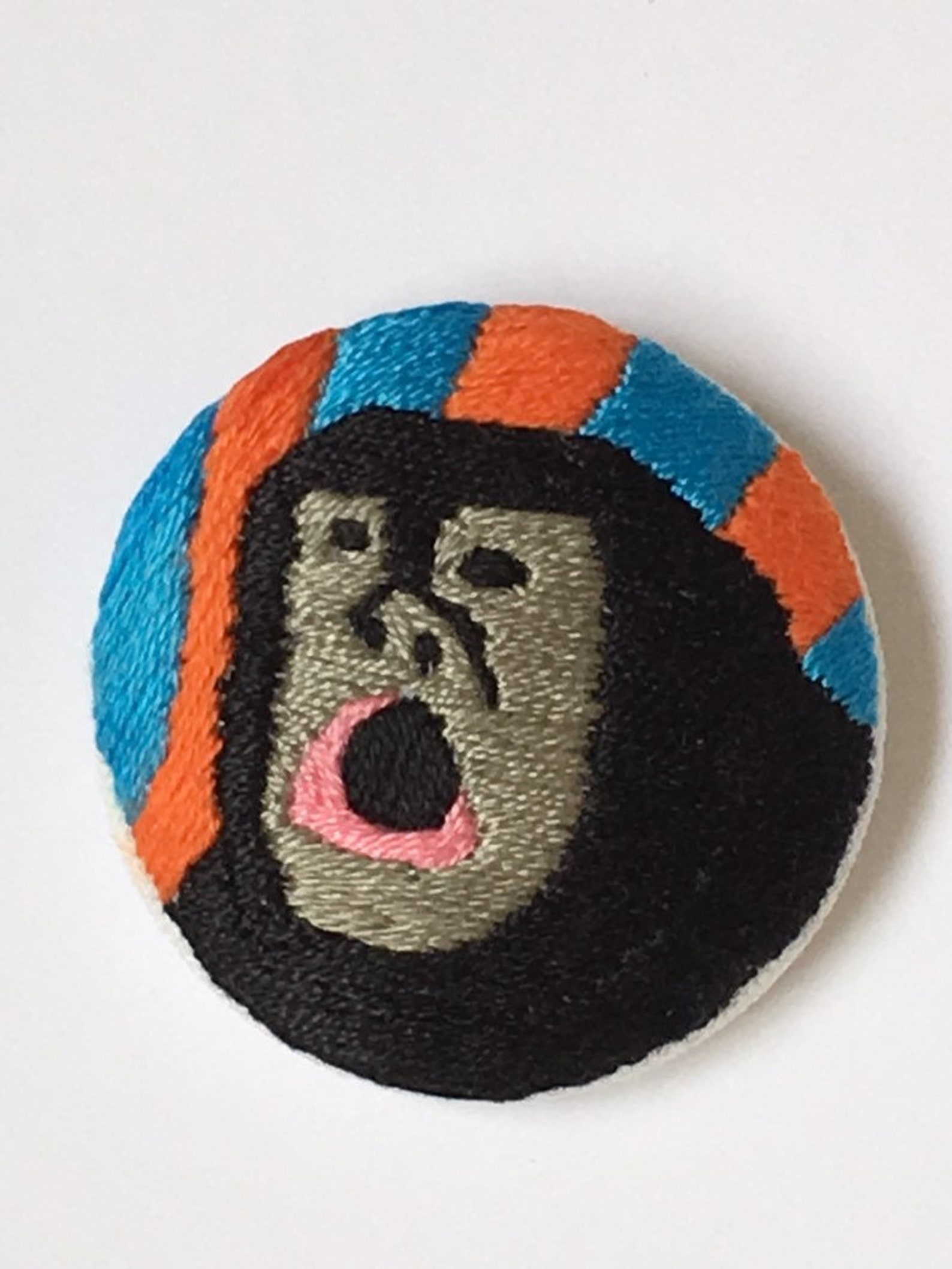 Howler Monkey Hand Embroidered Button - Etsy