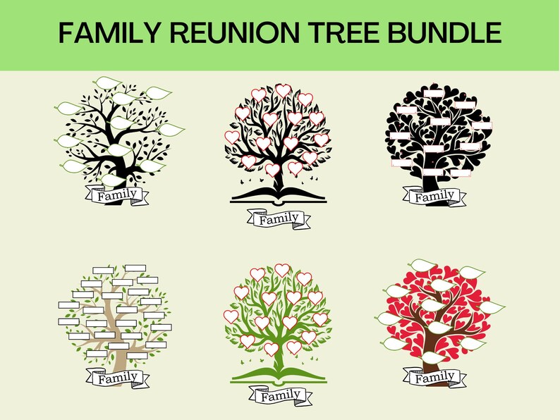 Family Reunion Svg, Family Tree Template, Family Tree Svg, Family ...