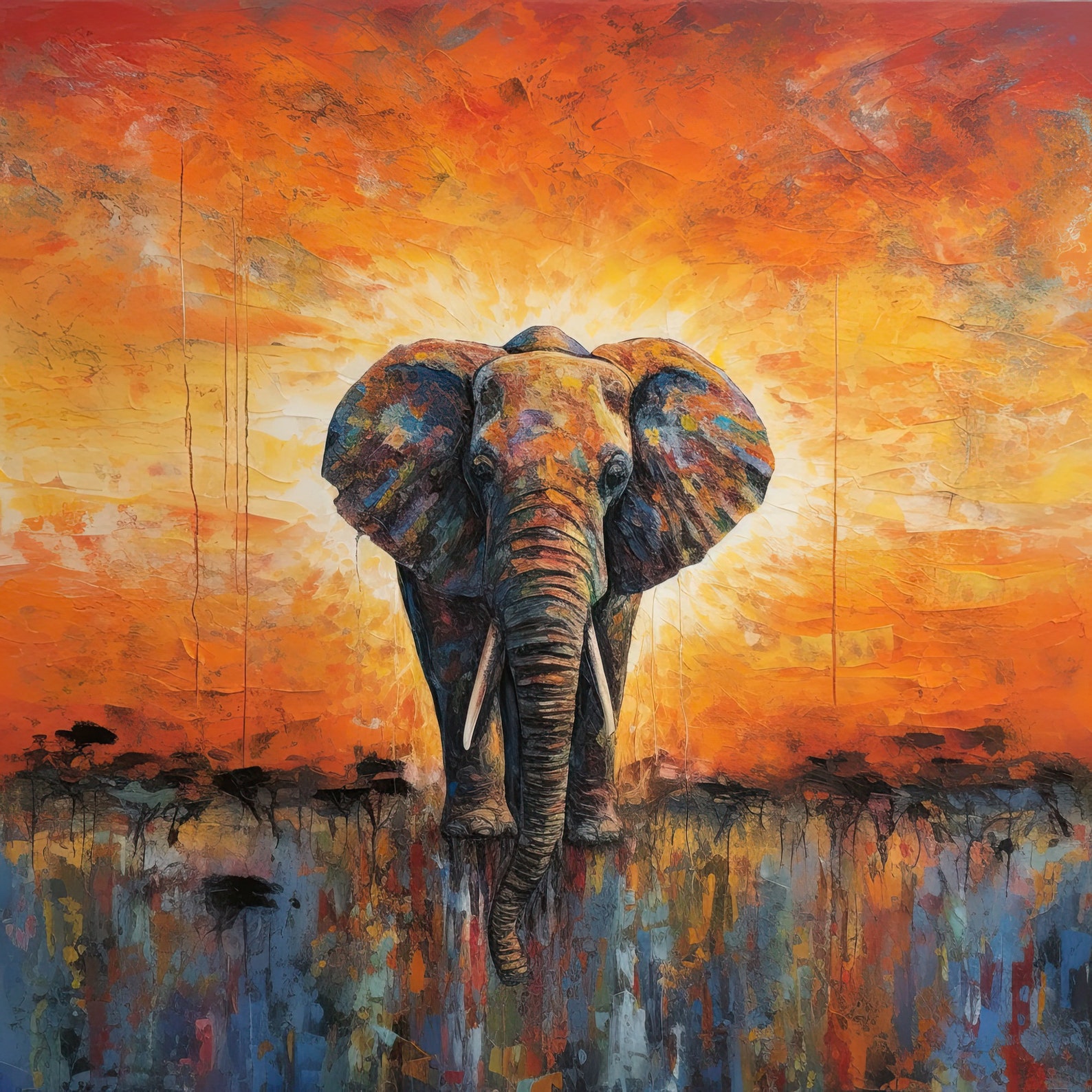 Big 5 African Animals | Acrylic | Digital Print | Lion | Buffalo ...