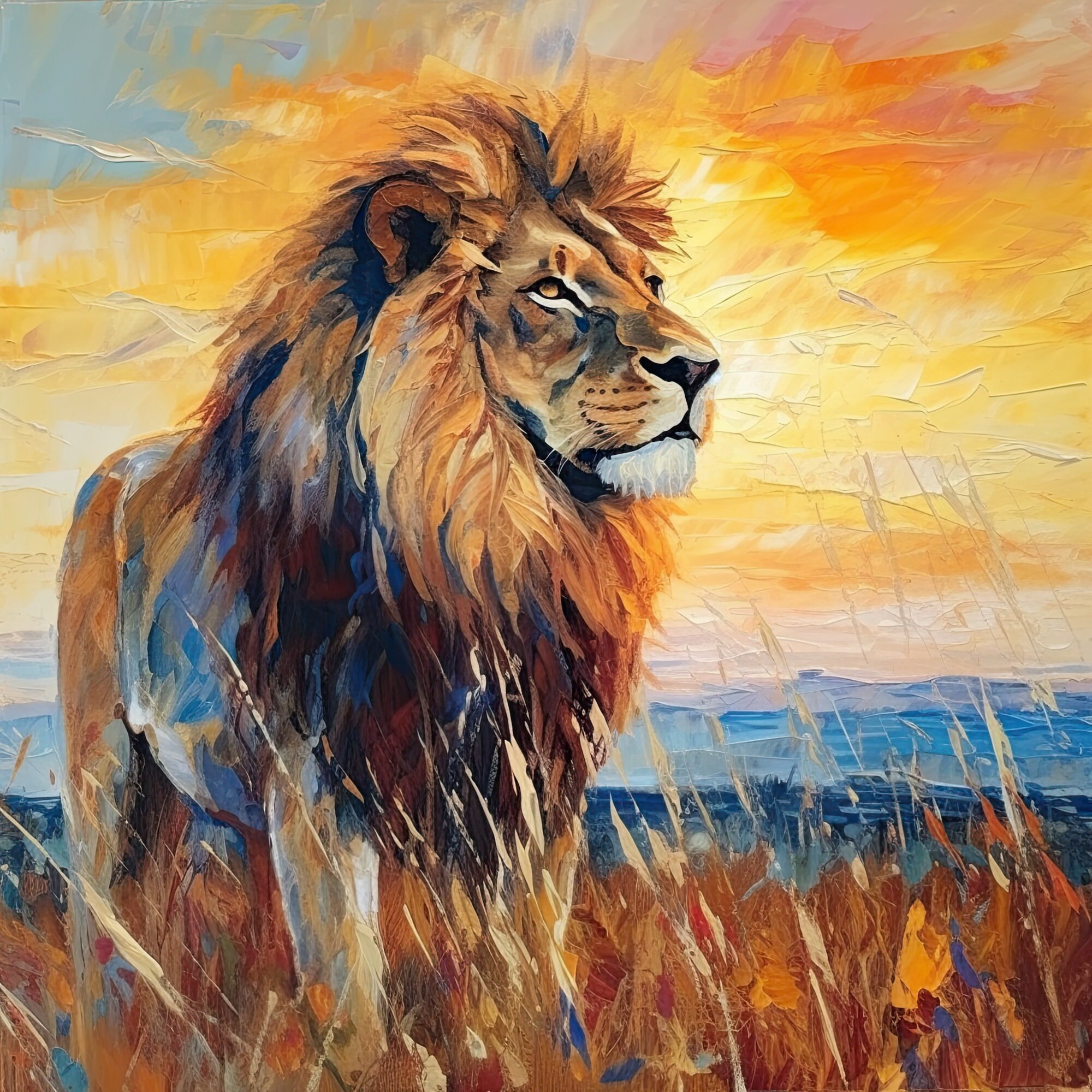 Big 5 African Animals | Acrylic | Digital Print | Lion | Buffalo ...