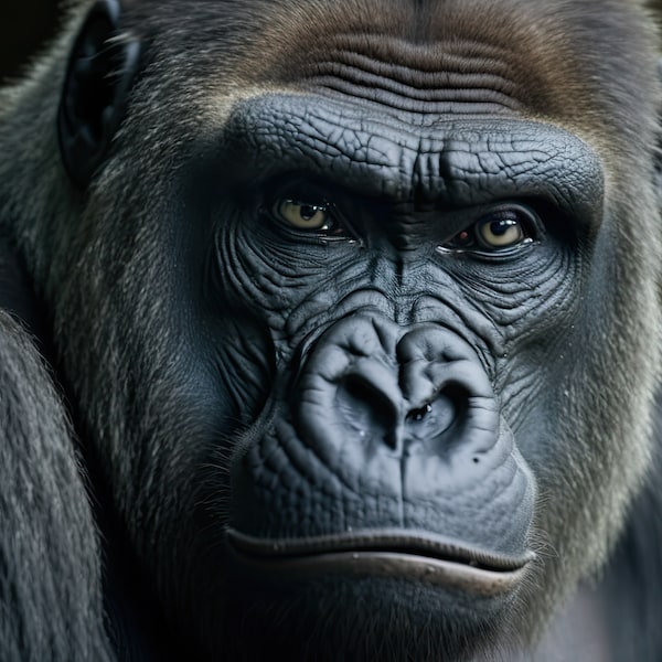 Silverback Gorilla Wall Art - Etsy