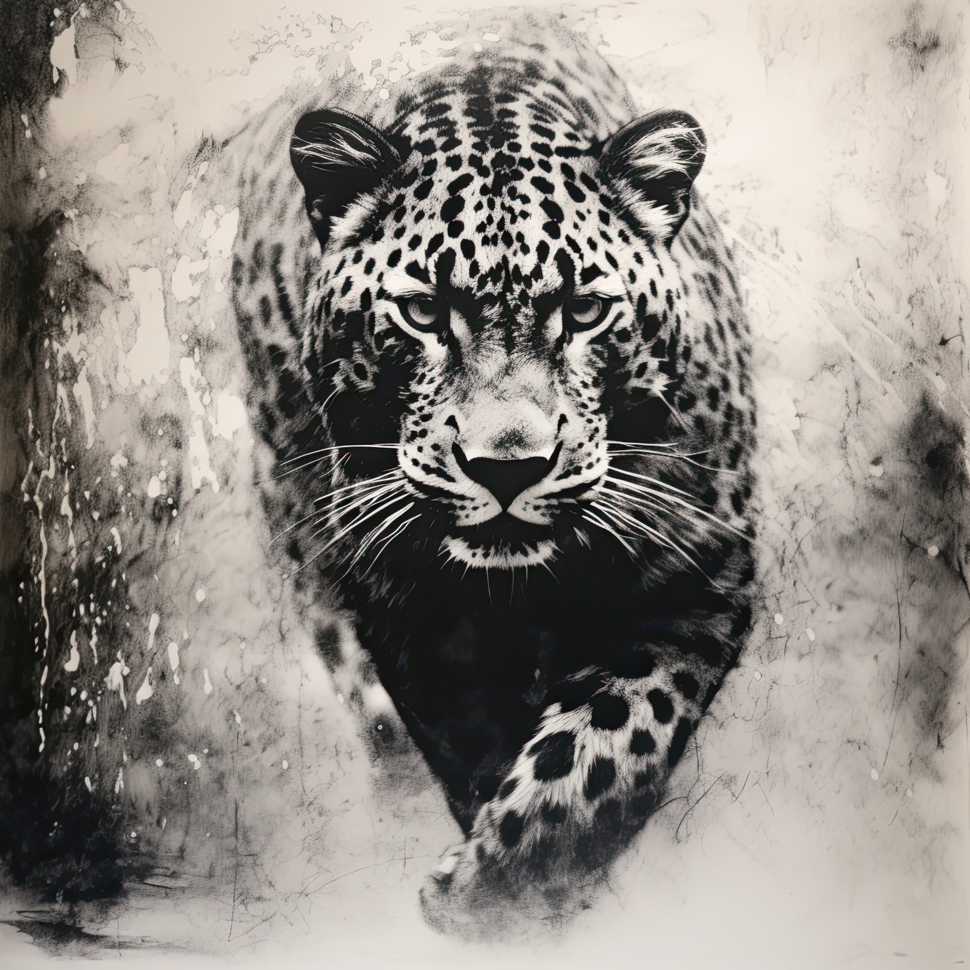 Big 5 African Animals Black and White Digital Print Lion Buffalo Elephant Leopard Rhino - Etsy