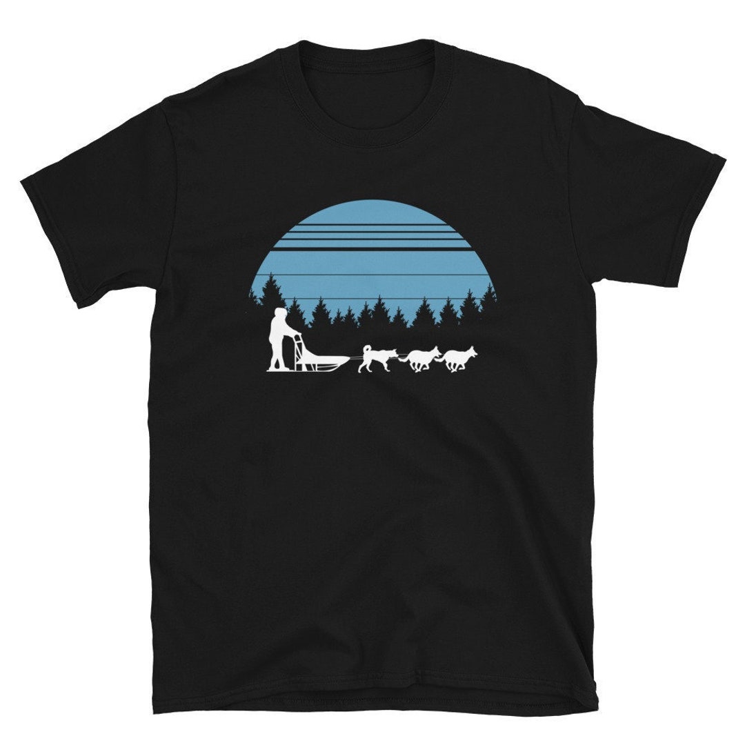 Dog Sled Racing Gift T-shirt for Man & Woman - Winter Ice Musher Tee ...