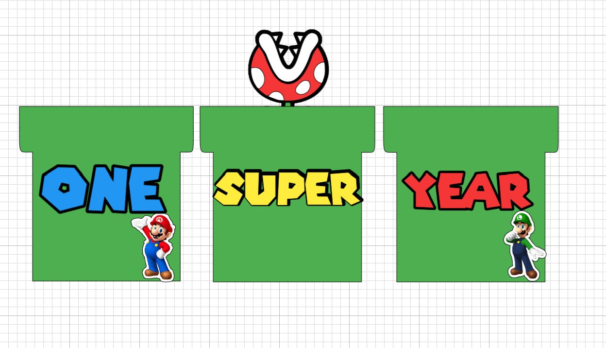 Super Mario Birthday Banner, One Super Year, Super Birthday - Etsy