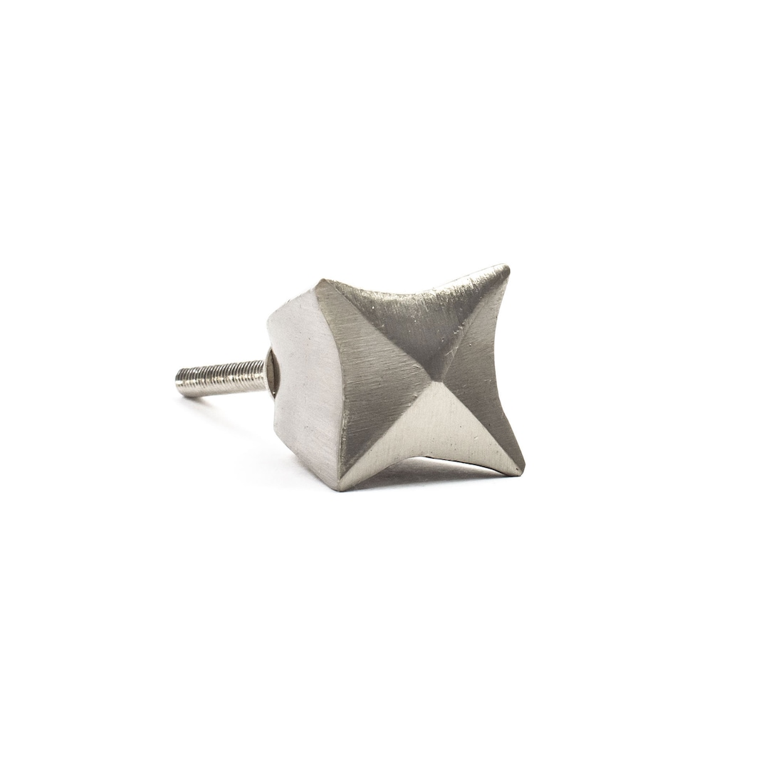 Silver Iron Crown Knob, Iron Knob, Kitchen Knob, Vintage Drawer or ...
