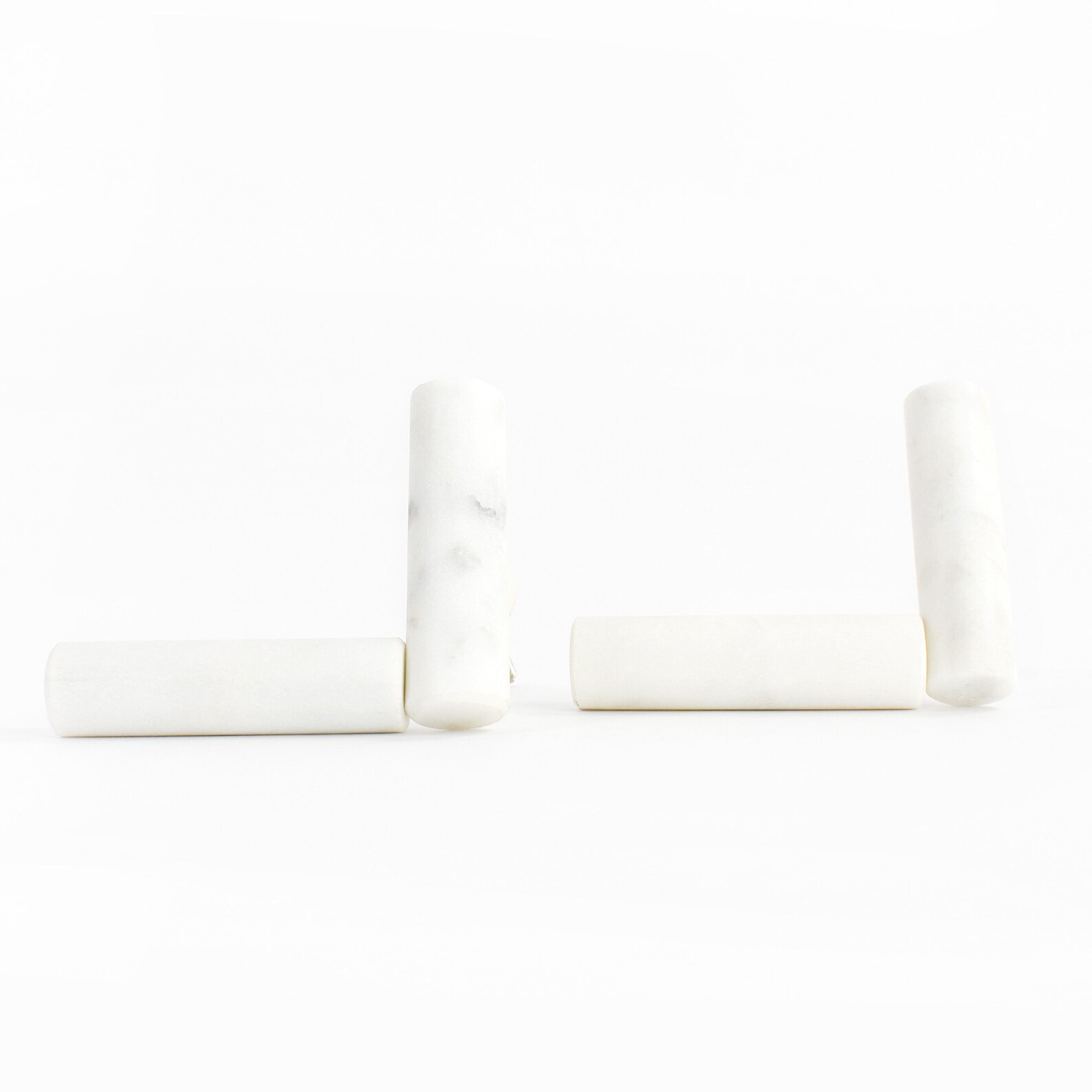 Cylindrical White Marble Pull Black Marble Pull Furniture - Etsy