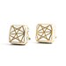 Square White and Gold Geometric Knob White & Gold Hand - Etsy