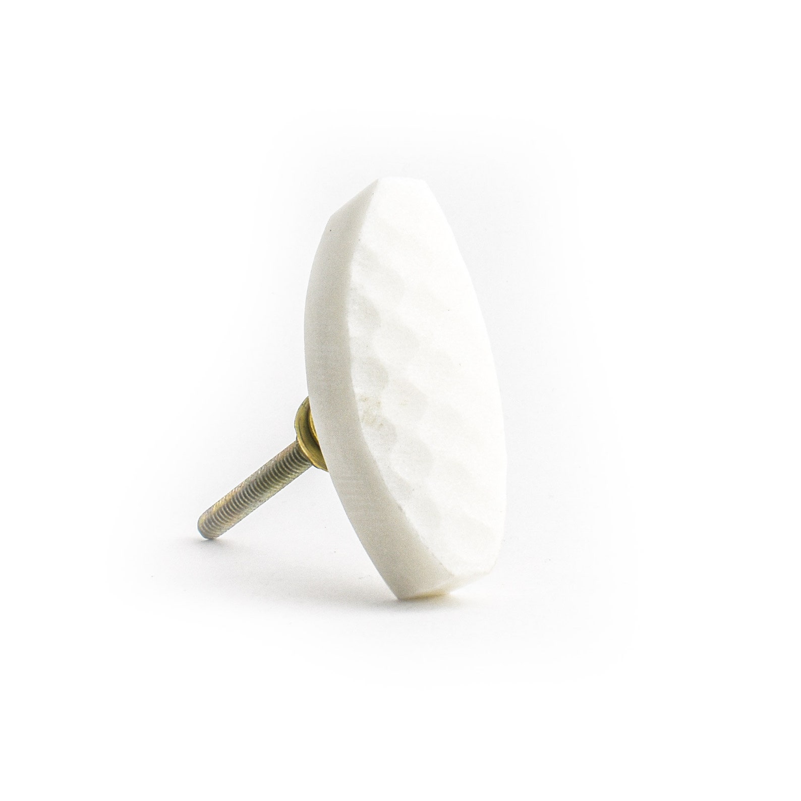 White Hammered Marble Pull White Marble Pull Furniture - Etsy