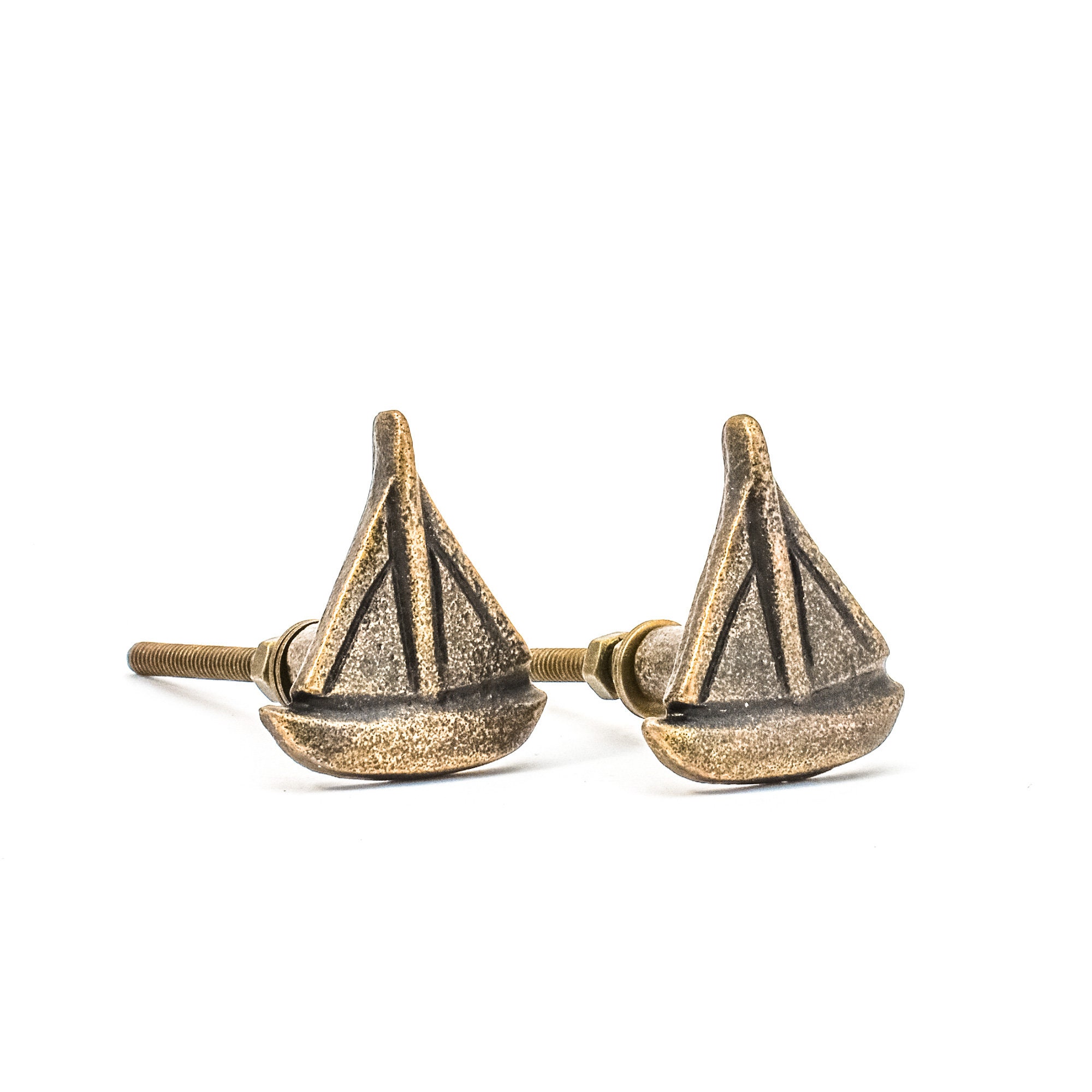 Antique Gold Sail Boat Knob Coastal Theme Baby Nursery - Etsy