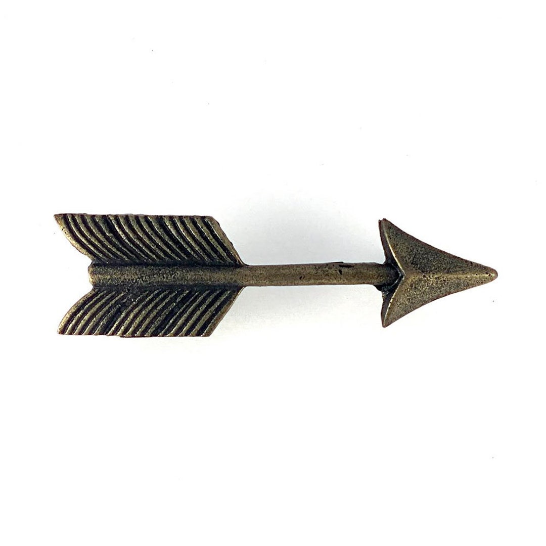 Iron Arrow Cabinet and Drawer Handle, Carved Tribal Handle, Modern ...