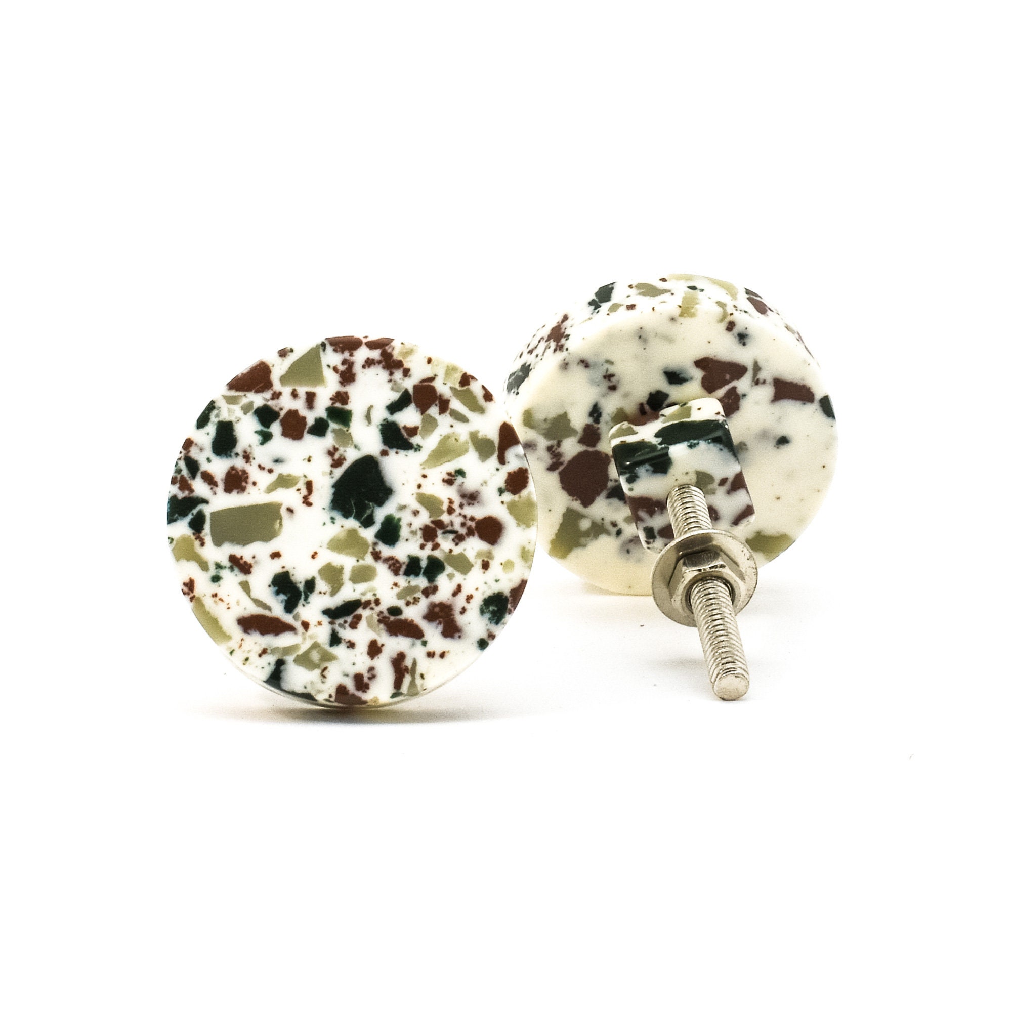 Round Resin Terrazzo Knob Resin Cabinet Knob Furniture - Etsy