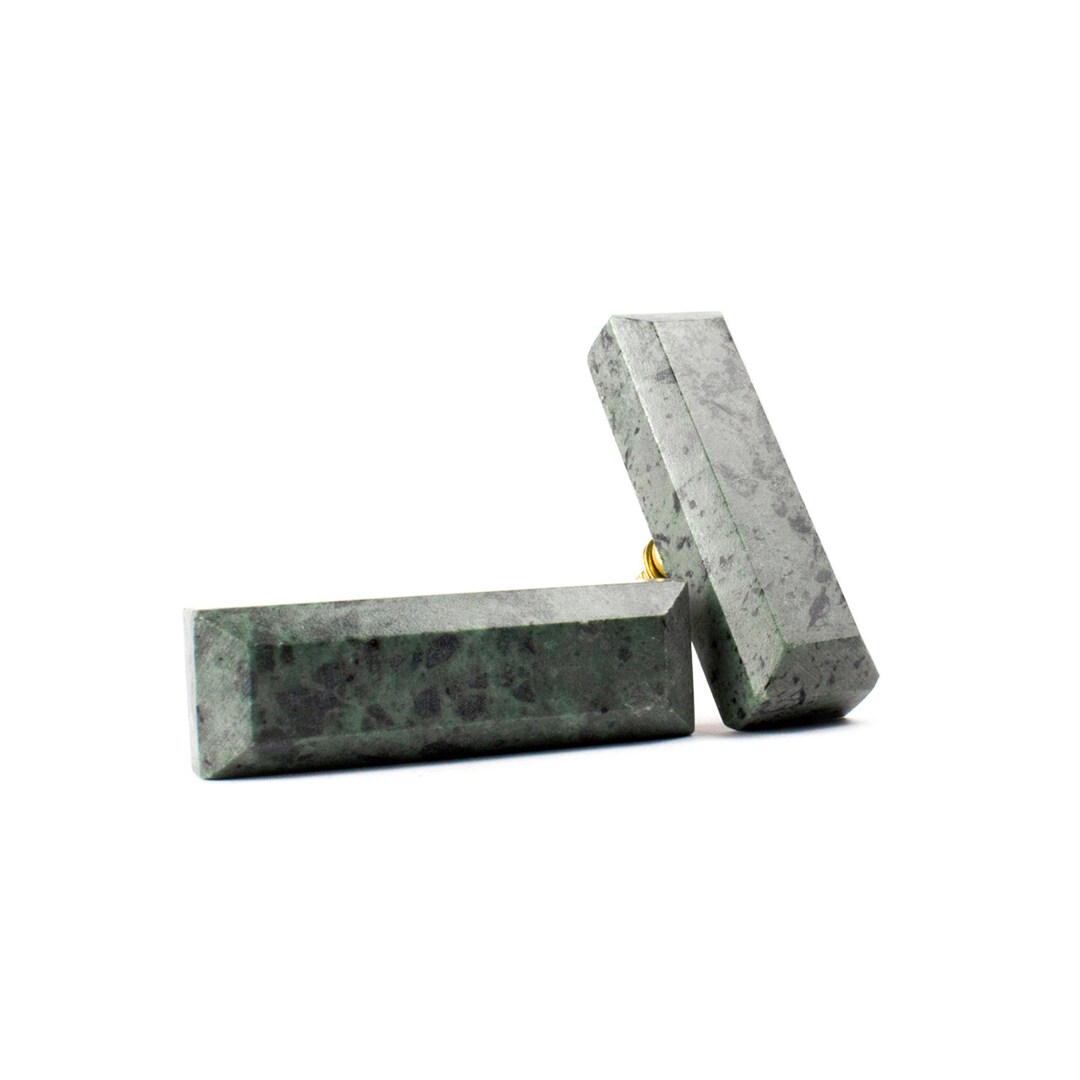 Green Granite Rectangle Pull, Cabinet Pull, Furniture Hardware, Modern ...
