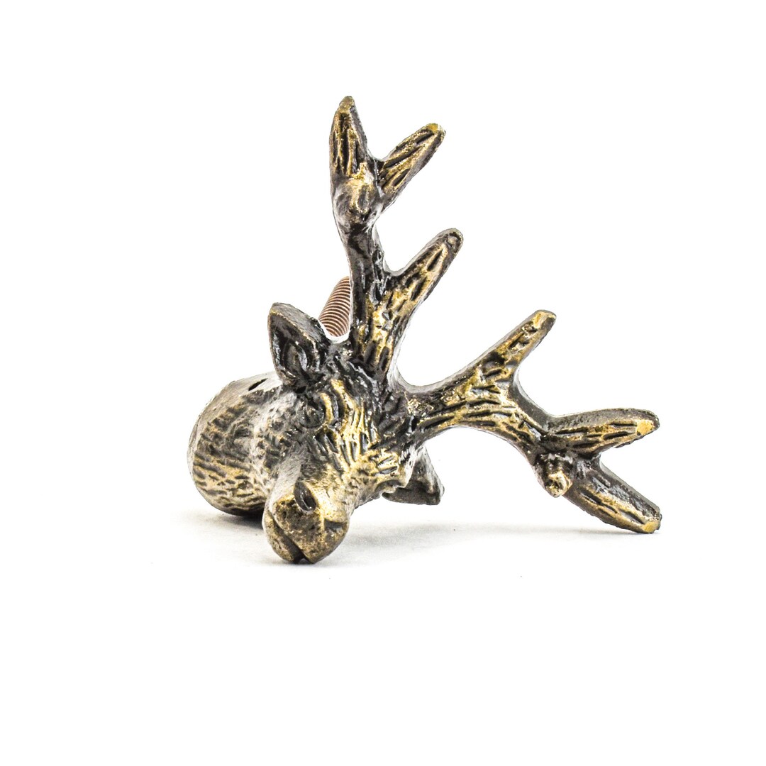 Antique Gold Deer Knob Woodland Knob Baby Nursery Themed - Etsy