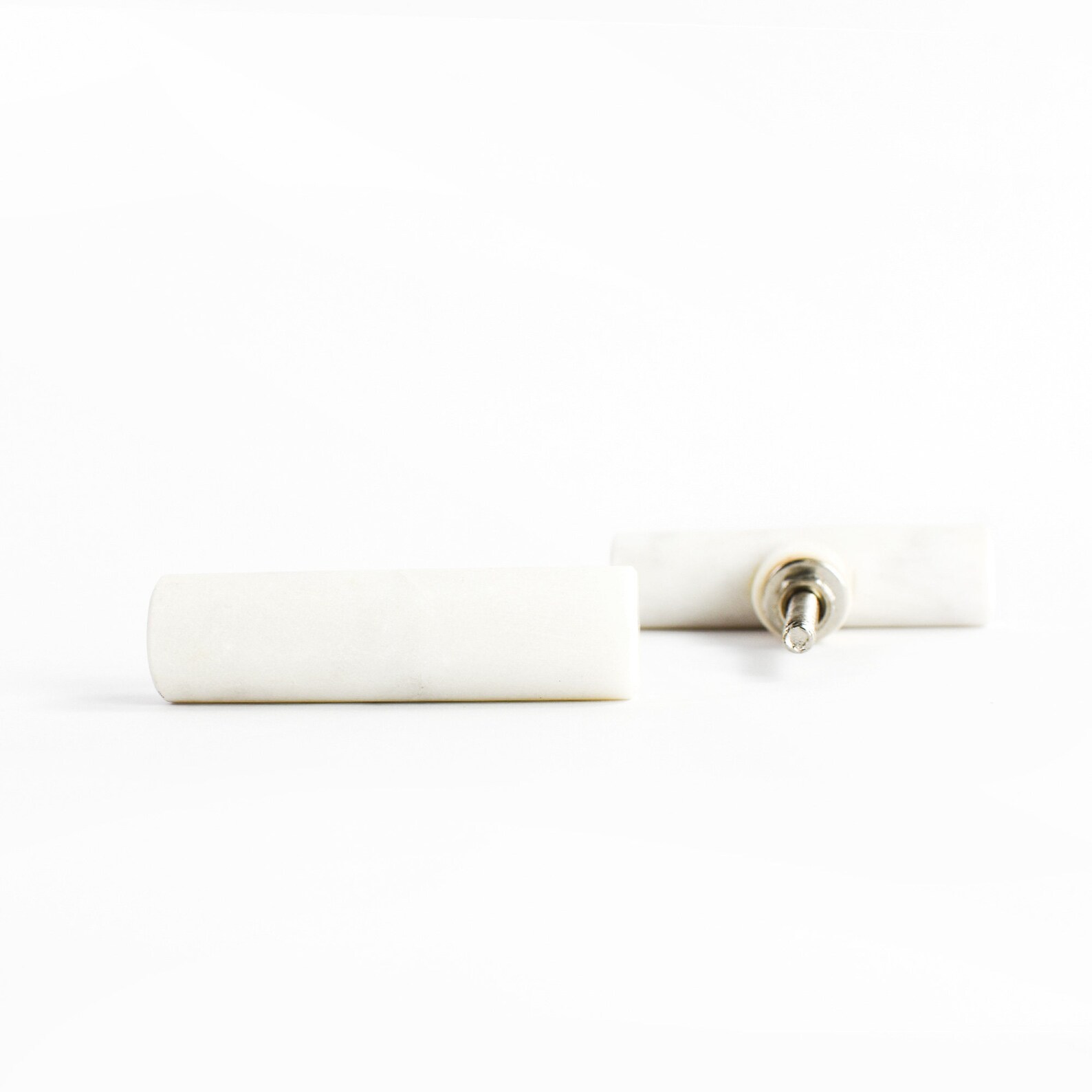 Cylindrical White Marble Pull Black Marble Pull Furniture - Etsy