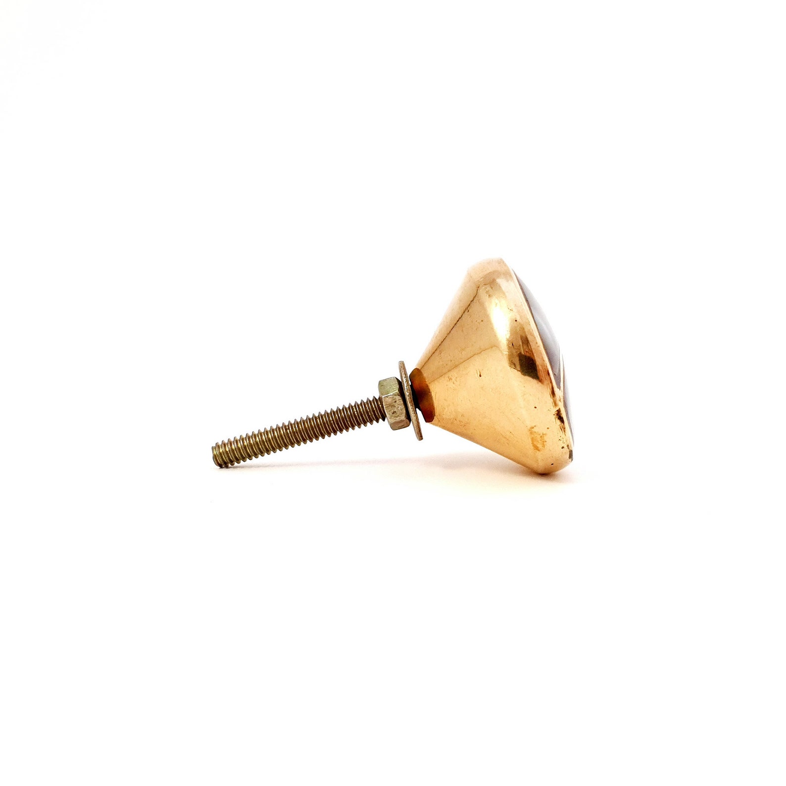 Gold and Black Shell Infinity Knob Mother of Pearl Knob - Etsy