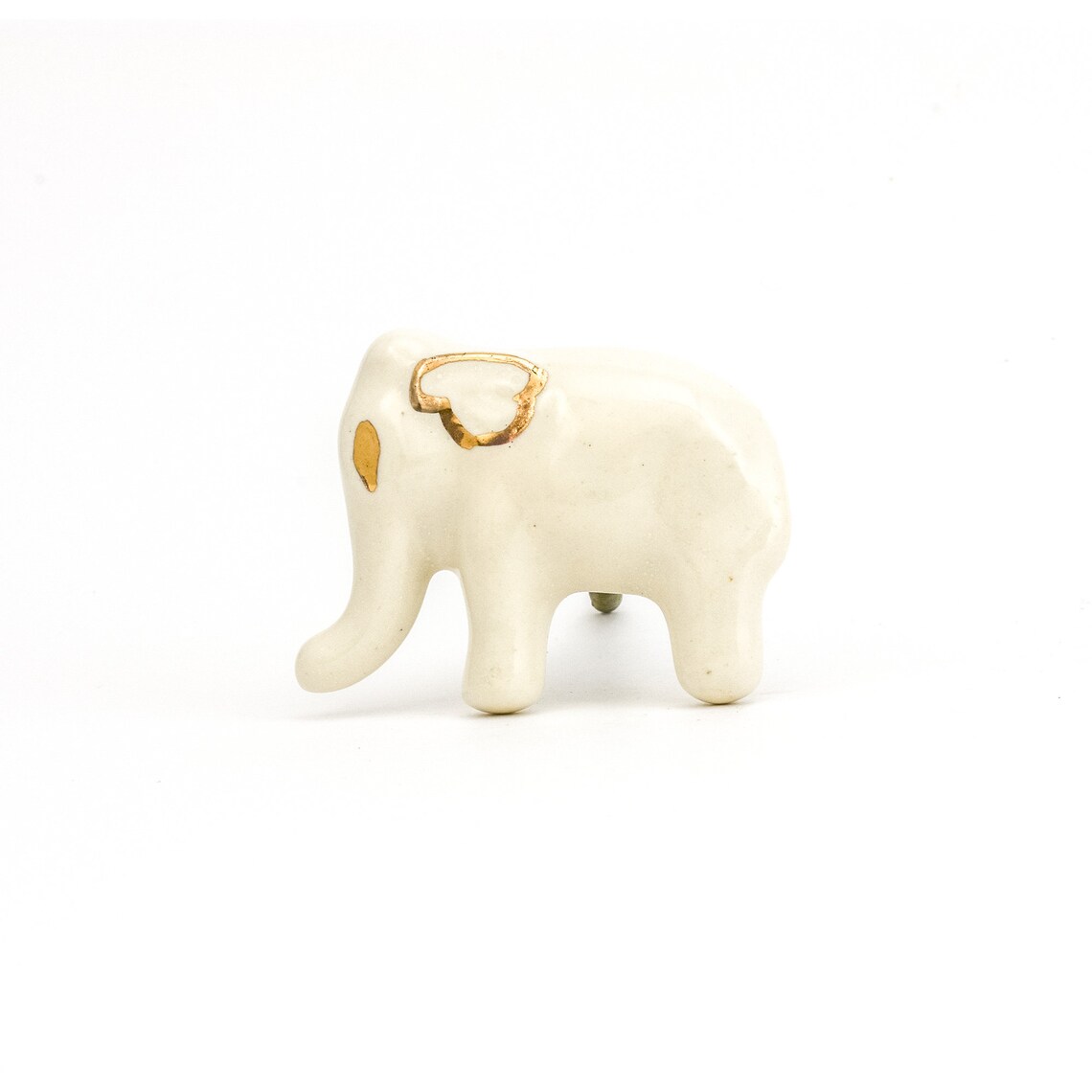 White Baby Elephant Knob Woodland Themed Nursery Knob Modern - Etsy
