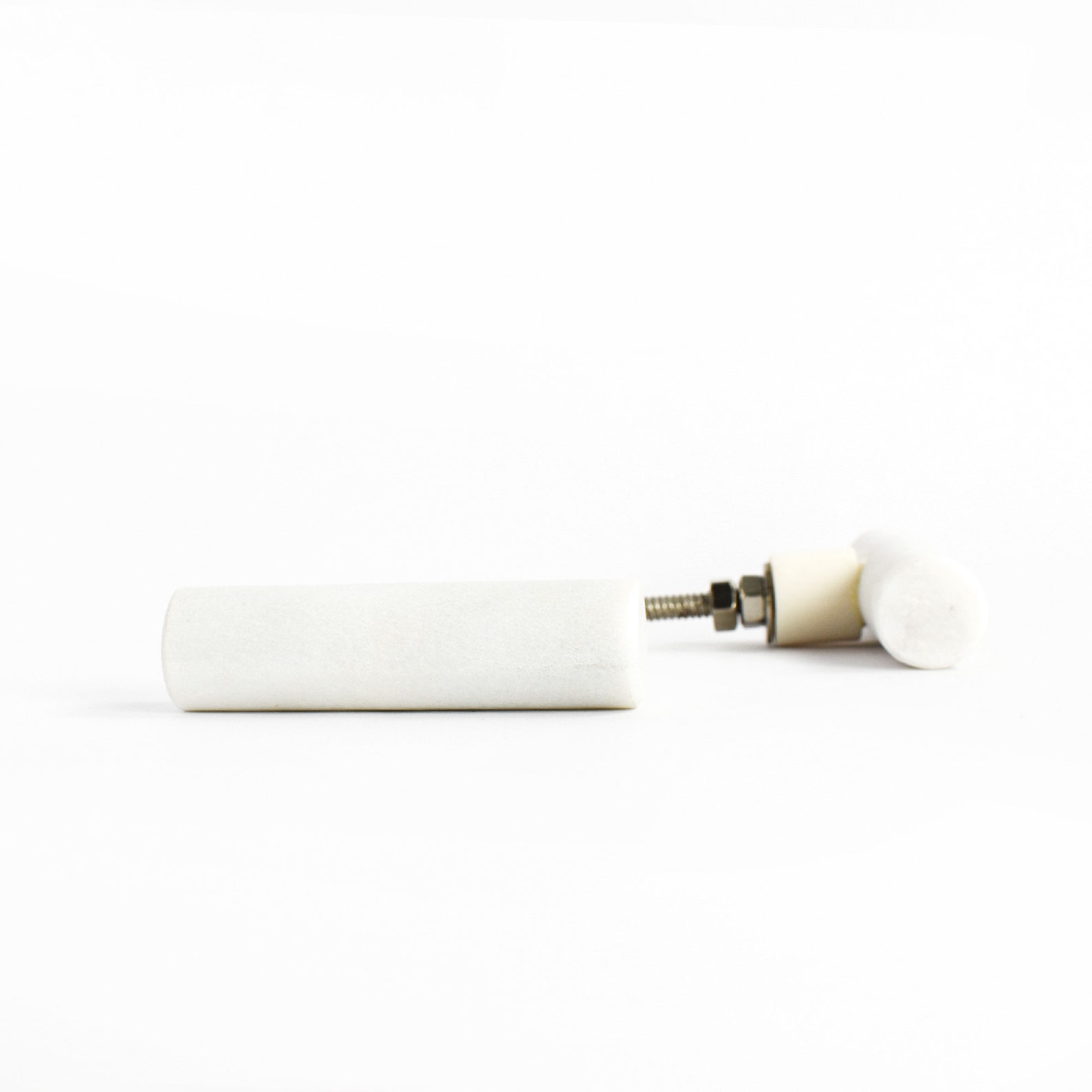 Cylindrical White Marble Pull Black Marble Pull Furniture - Etsy