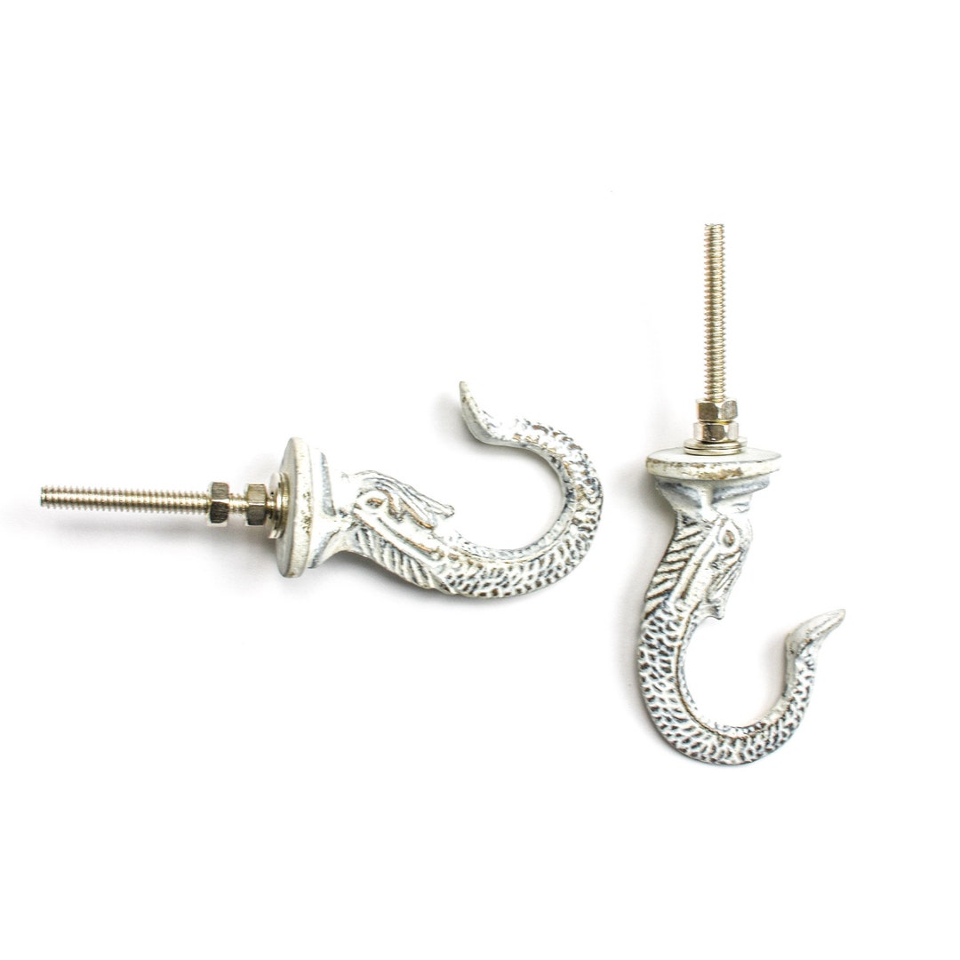 Rustic White Fish Ceiling Hook Traditional Wall Decor - Etsy