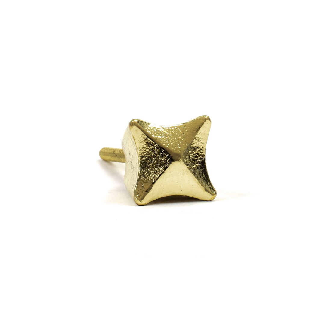 Gold Iron Crown Knob, Iron Knob, Kitchen Knob, Vintage Drawer or ...