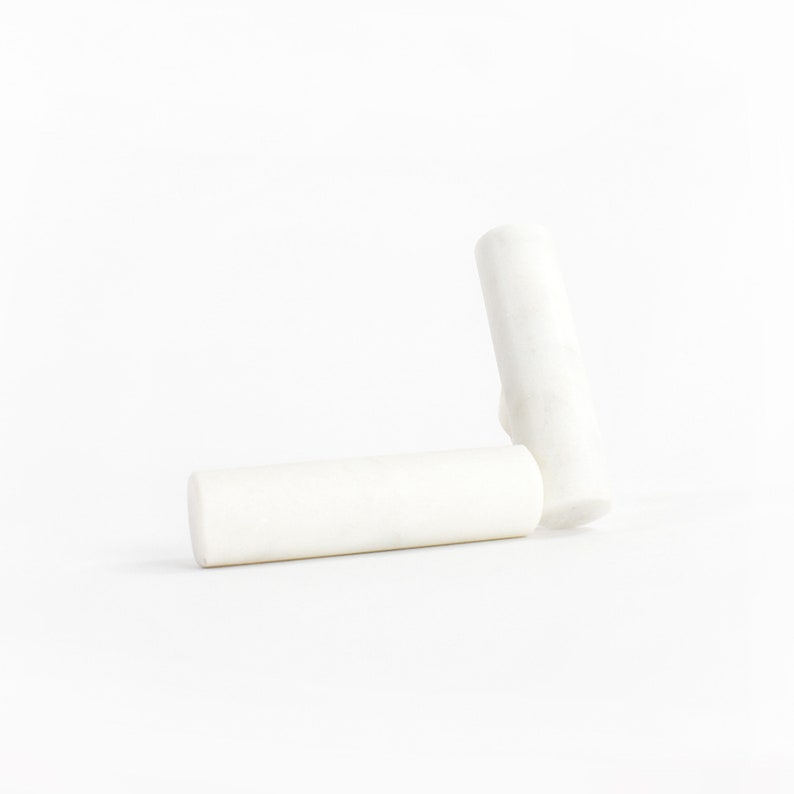 Cylindrical White Marble Pull Black Marble Pull Furniture - Etsy