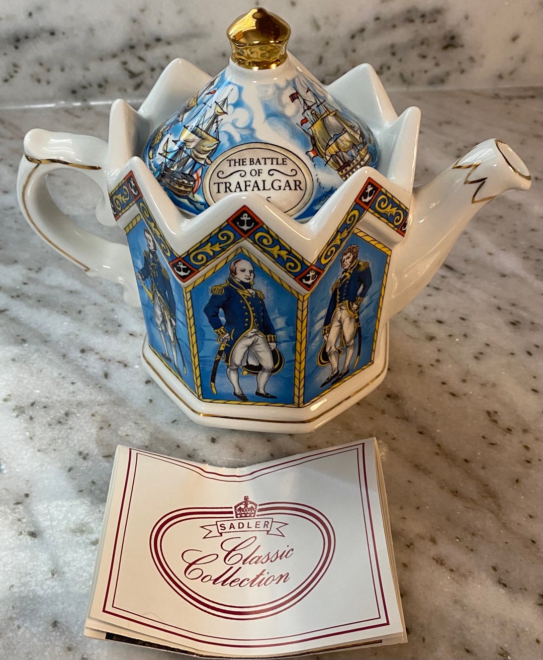Vintage Sadler Teapot 4540 the Battle of Trafalgar 1805 England Lord ...