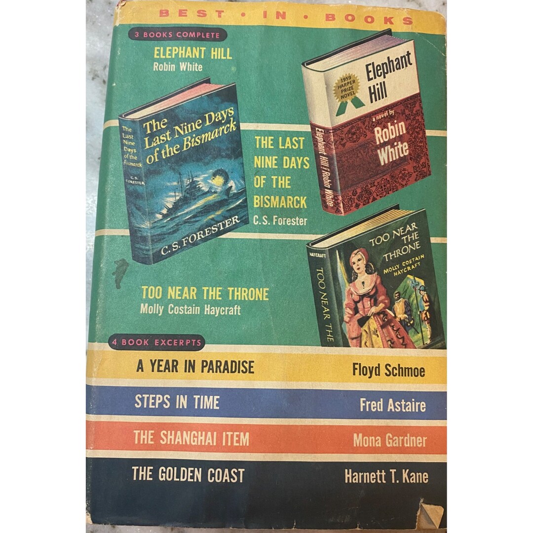 1959 Best in Books Elephant Hill Last Nine Days of Bismarck Too Near ...