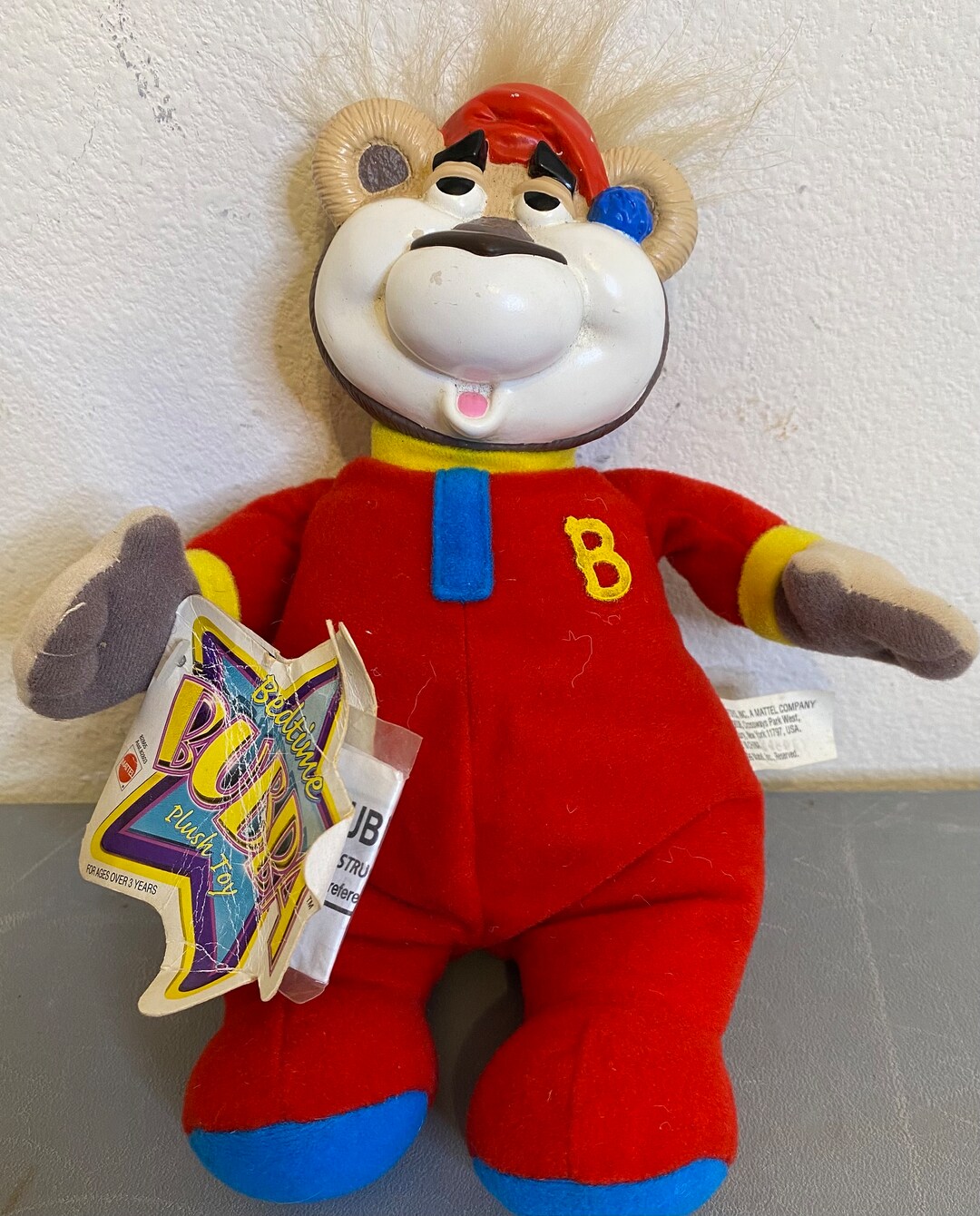 1999 Vintage 9" Bedtime Bubba Talking Bear Pajama Plush TESTED WORKS ...