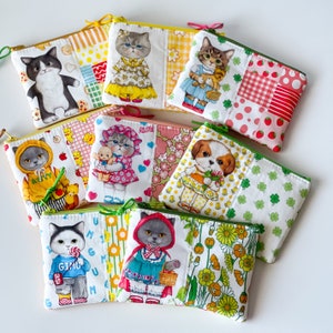 Siamese Cat / Kitsch Vintage Retro Small Zipper Pouch / Cats and Dogs ...