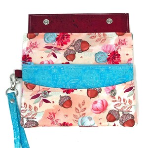 Women's Wallet / Fabric Wallet / Large Wallet / Zipper Wallet / Autumn ...