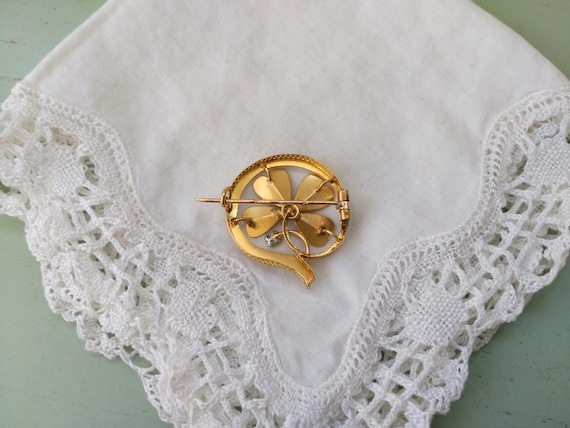 Old 4-leaf 4-leaf gold clover - Gem