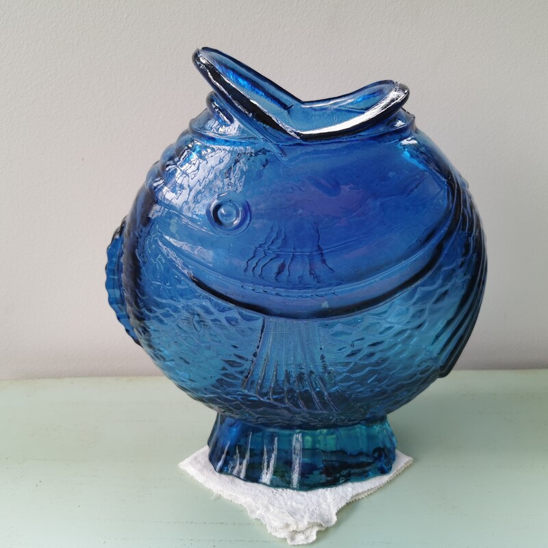 Blue Fish Vase - Etsy