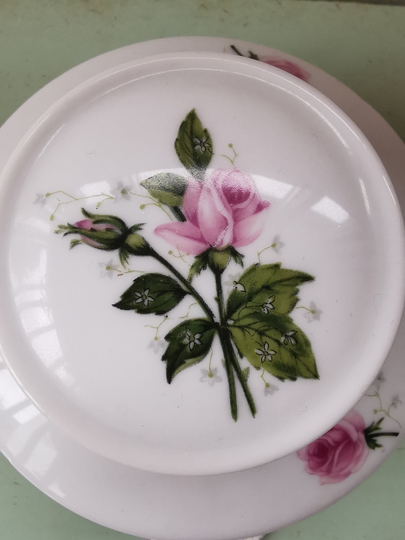 Vintage Limoges Porcelain Pink Powder Box - Etsy