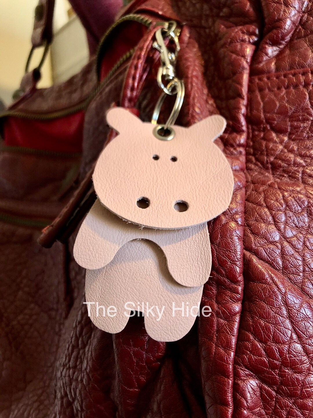 Hippo Keyrings, Leather Hippo Keyrings, Hippo Keychain, Hippo Key-fob ...