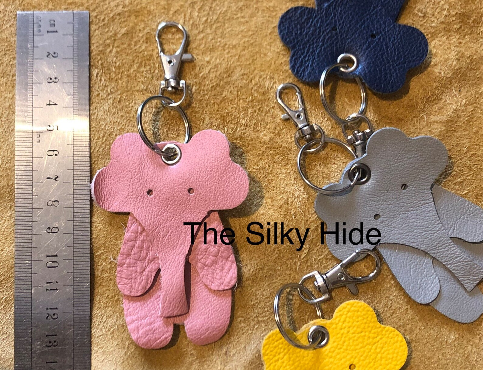 Elephant Keyring Elephant Keychain Elephant Key Fob Leather - Etsy