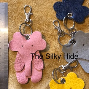 Elephant Keyring, Elephant Keychain, Elephant Key Fob, Leather Elephant ...