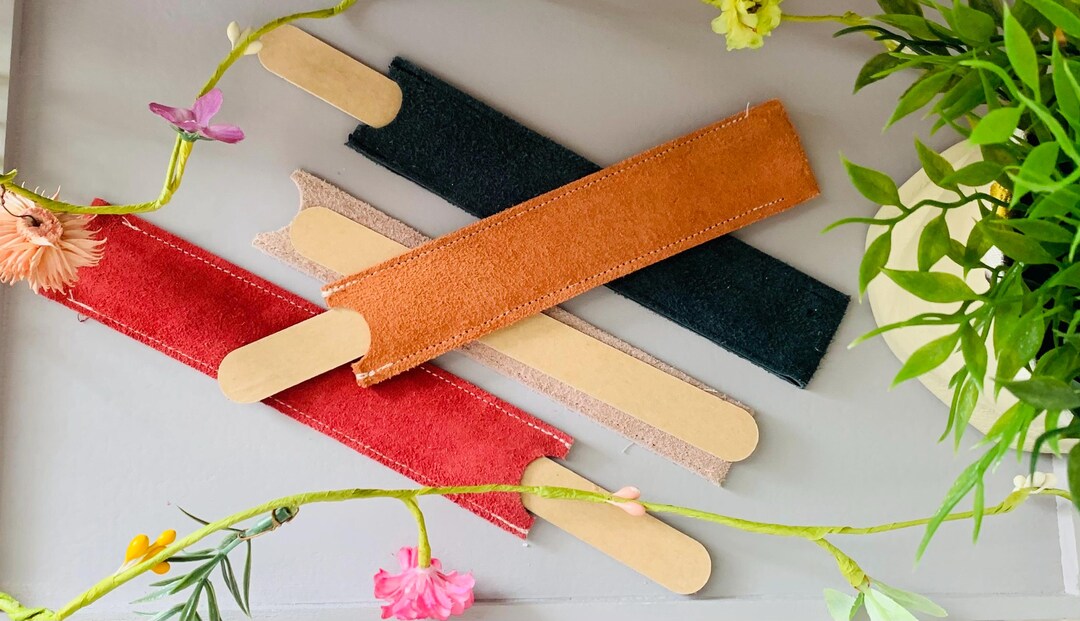 Suede Nail File Holder Sleeve With Bamboo Emery-board - Etsy