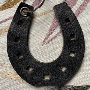 Horseshoe Keyring, Leather Horseshoe Keyring, Horseshoe Charm ...