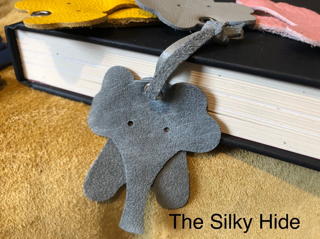 Elephant Bookmark, Leather Elephant Bookmark, Elephant Page Keeper ...