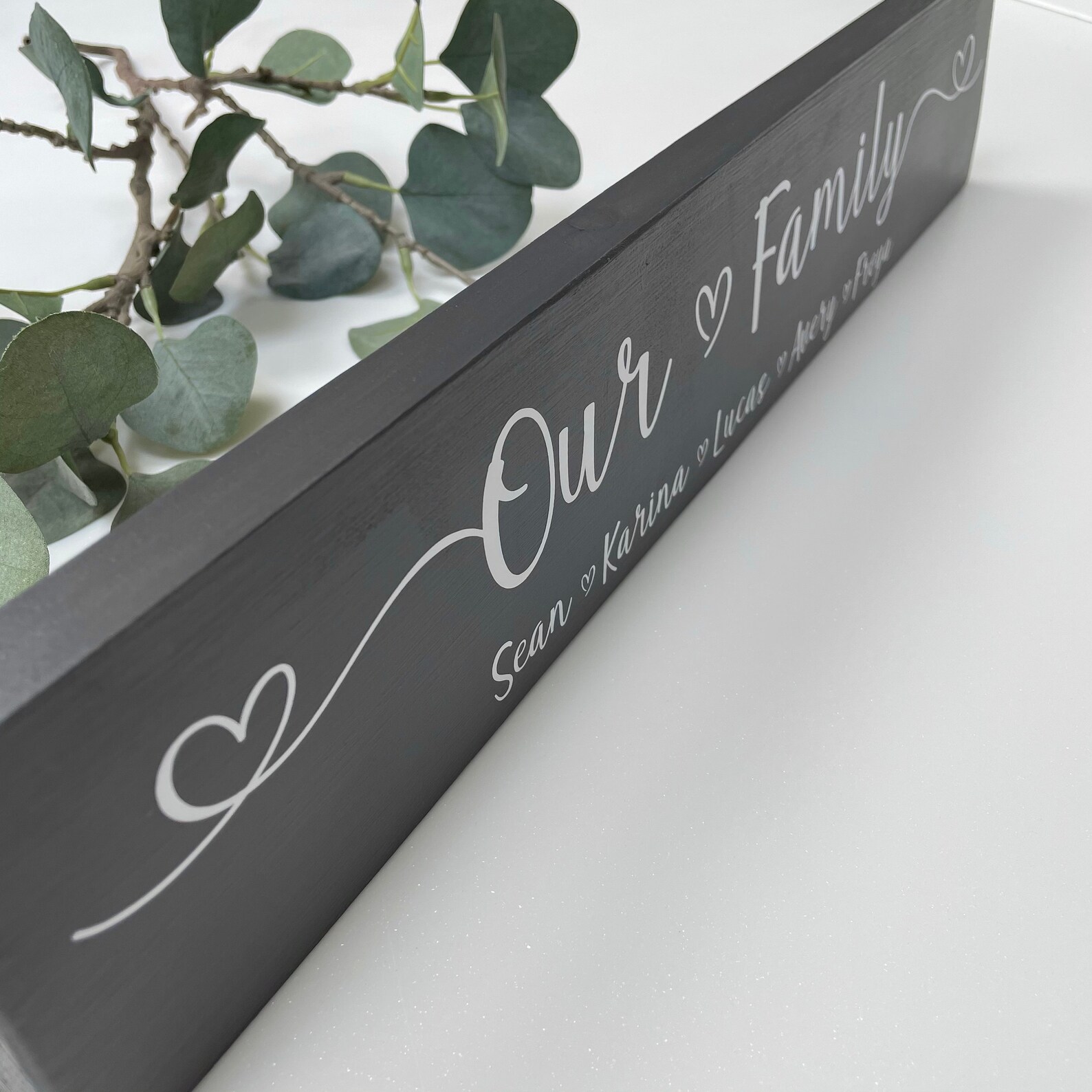 Personalised Our Family Heart Wooden Sign family Sign Home - Etsy UK