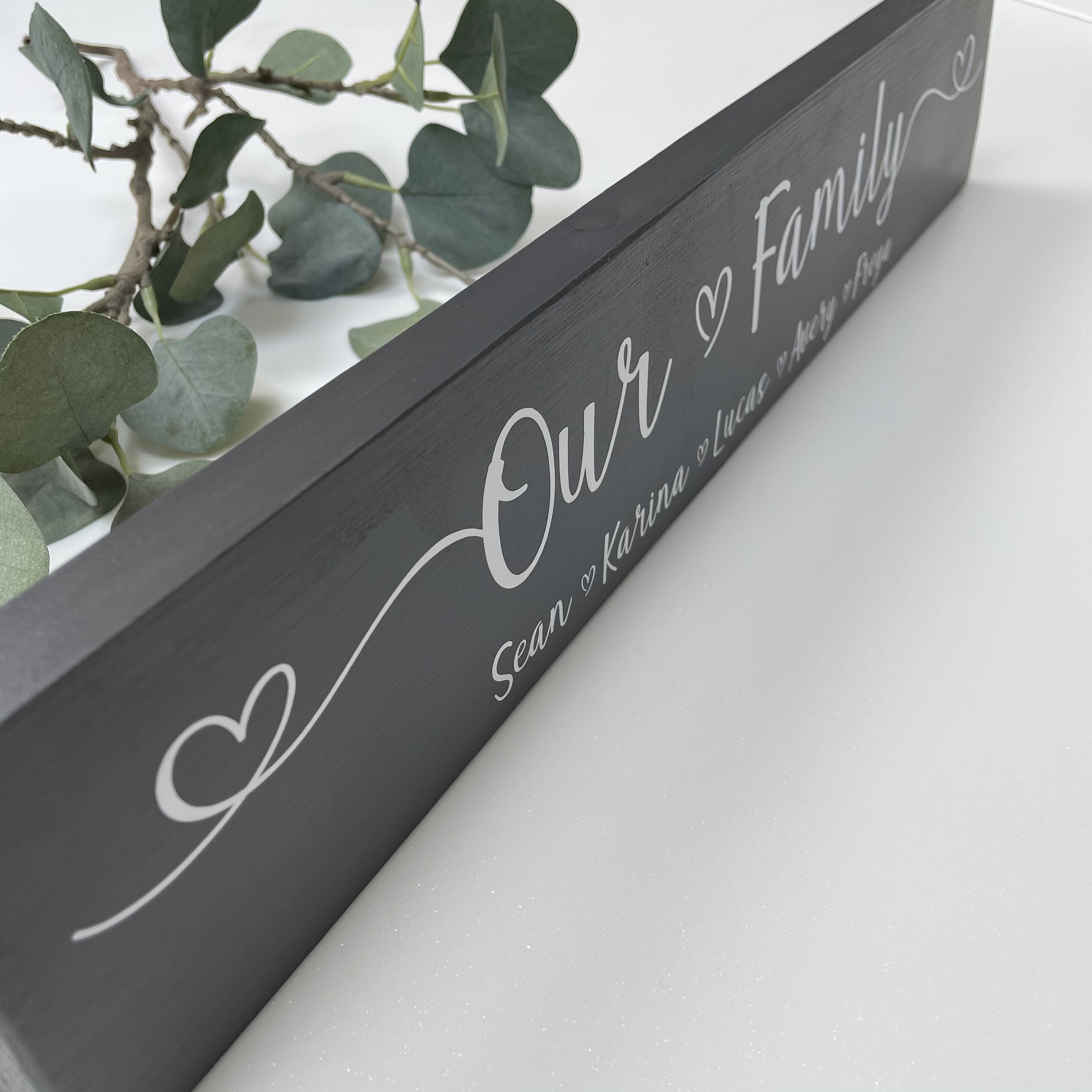 Personalised Our Family Heart Wooden Sign family Sign Home - Etsy UK