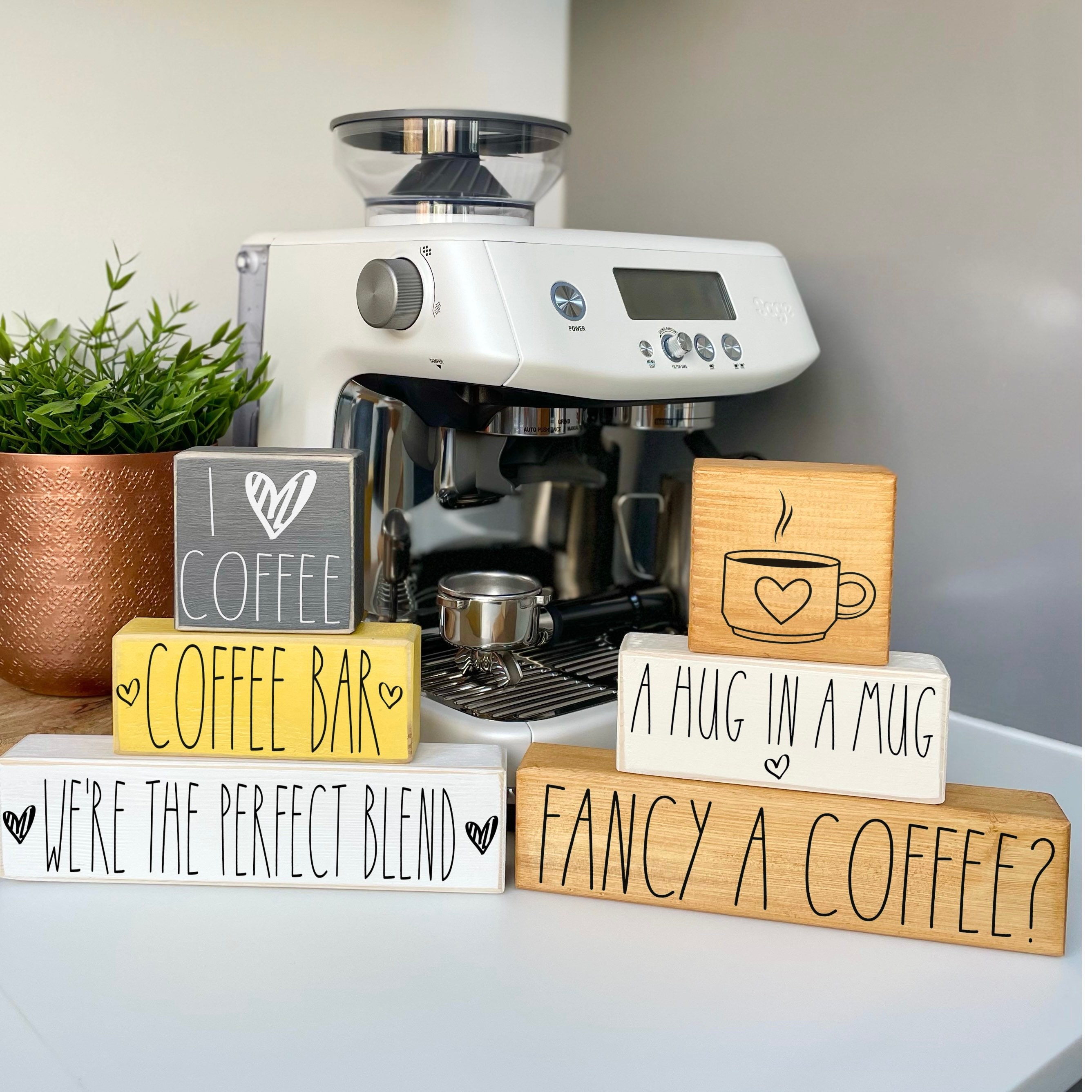 Coffee Block Wooden Signs Kitchen - Etsy UK