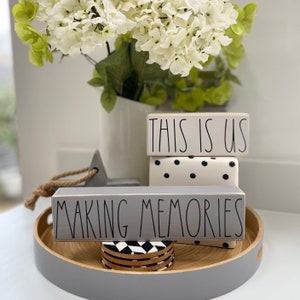 Any Wording - Block Wooden Signs - Personalised - Rae Dunn Inspired ...