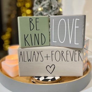 Any Wording - Block Wooden Signs - Personalised - Rae Dunn Inspired ...